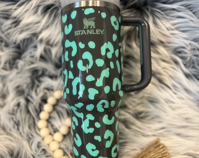 40oz Leopard Stanley Charcoal - Etsy