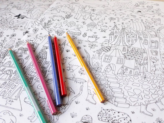 Giant Coloring Page - Etsy