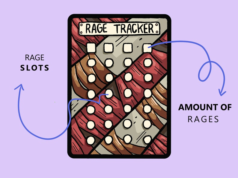 Barbarian 5e Rage Tracker - Printable - Etsy