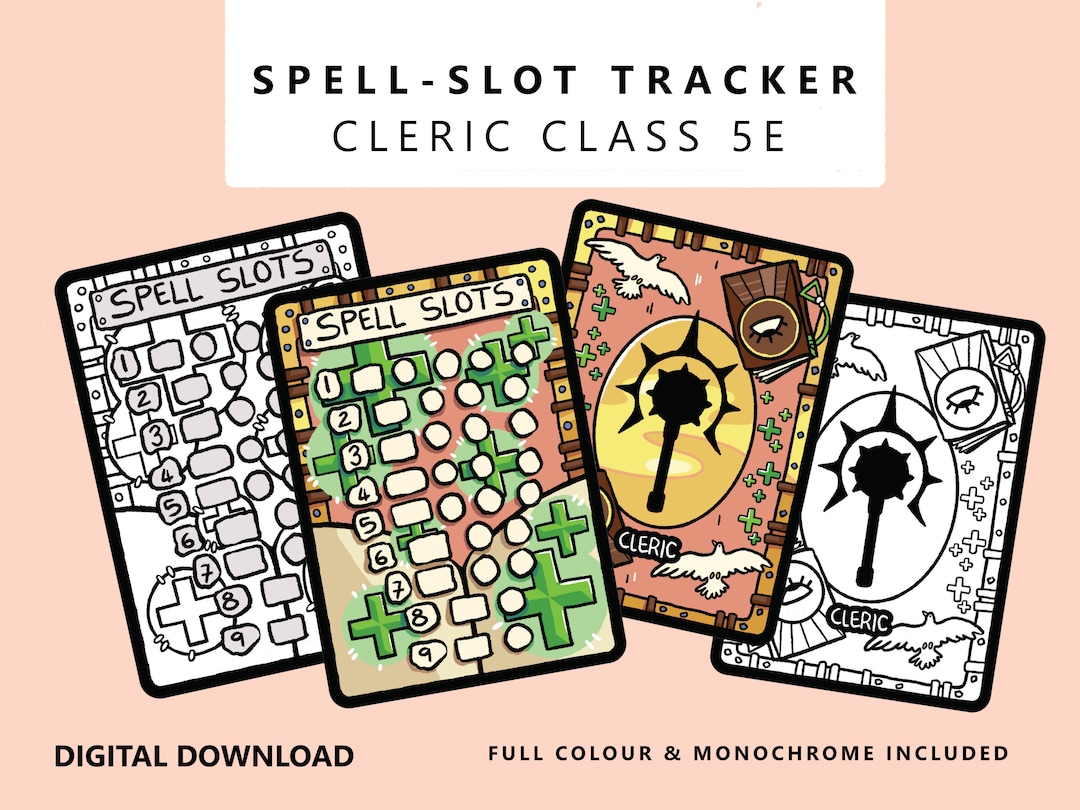Cleric 5e Spell Slot Tracker - Printable - Etsy