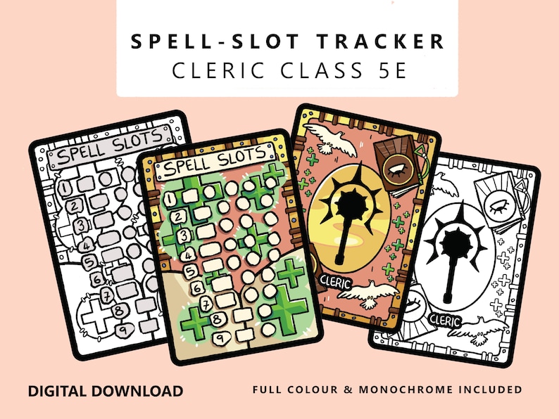 Cleric 5e Spell Slot Tracker Printable - Etsy