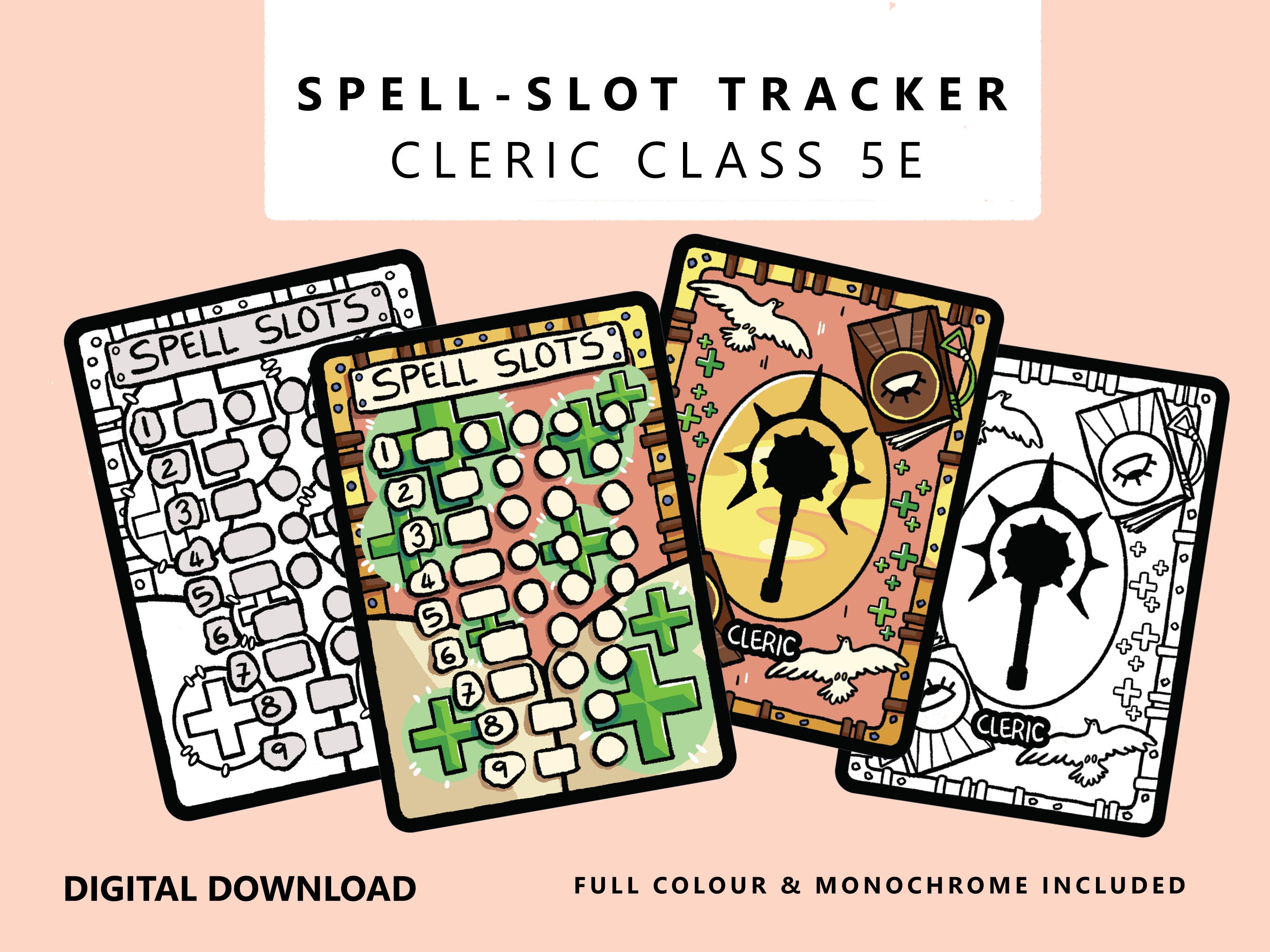 Cleric 5e Spell Slot Tracker Printable - Etsy