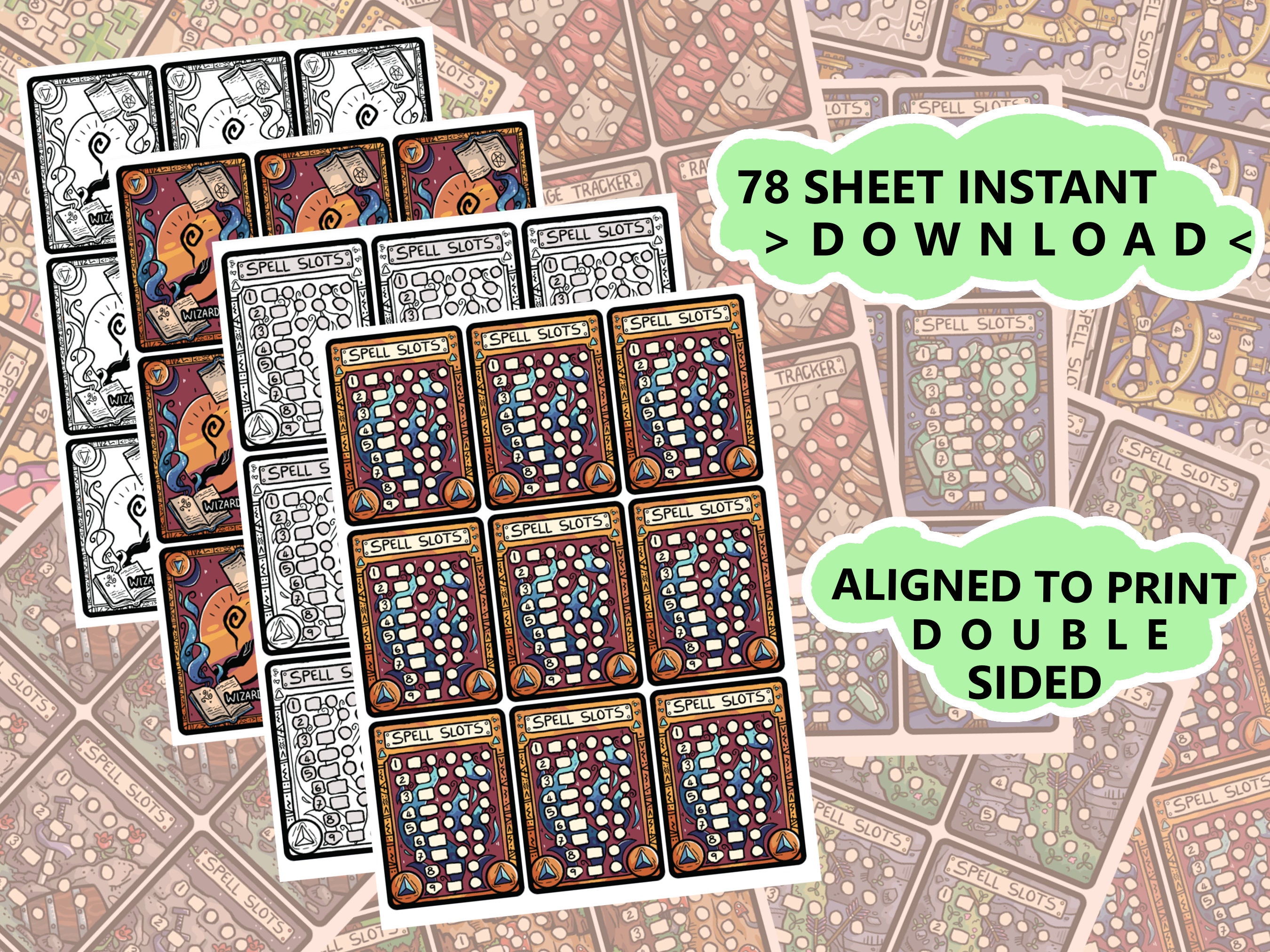 All Classes Spell Slot Printable Trackers for Dnd 5e Mega Bundle - Etsy
