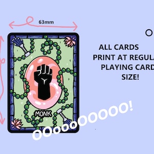 Printable Monk Blank Spell Cards - Dnd 5e - Full Colour - Fillable PDF ...