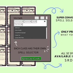 All Classes - All 5e SRD Spells - Mega Bundle - Etsy