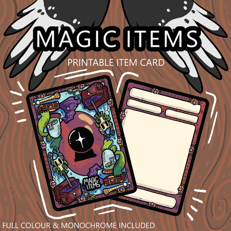 Printable Magic Item Fillable Card - Dnd - Ttrpg - Etsy