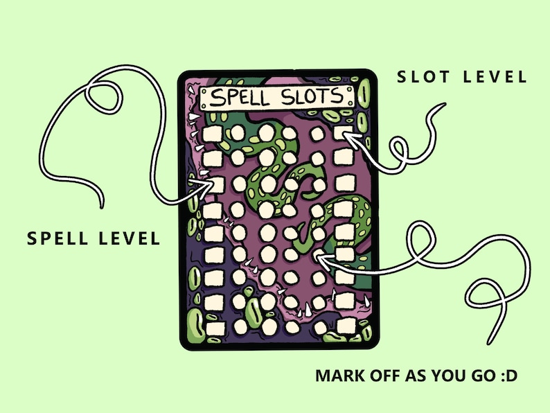 Warlock Spell Slot Tracker 5e - Printable - Etsy