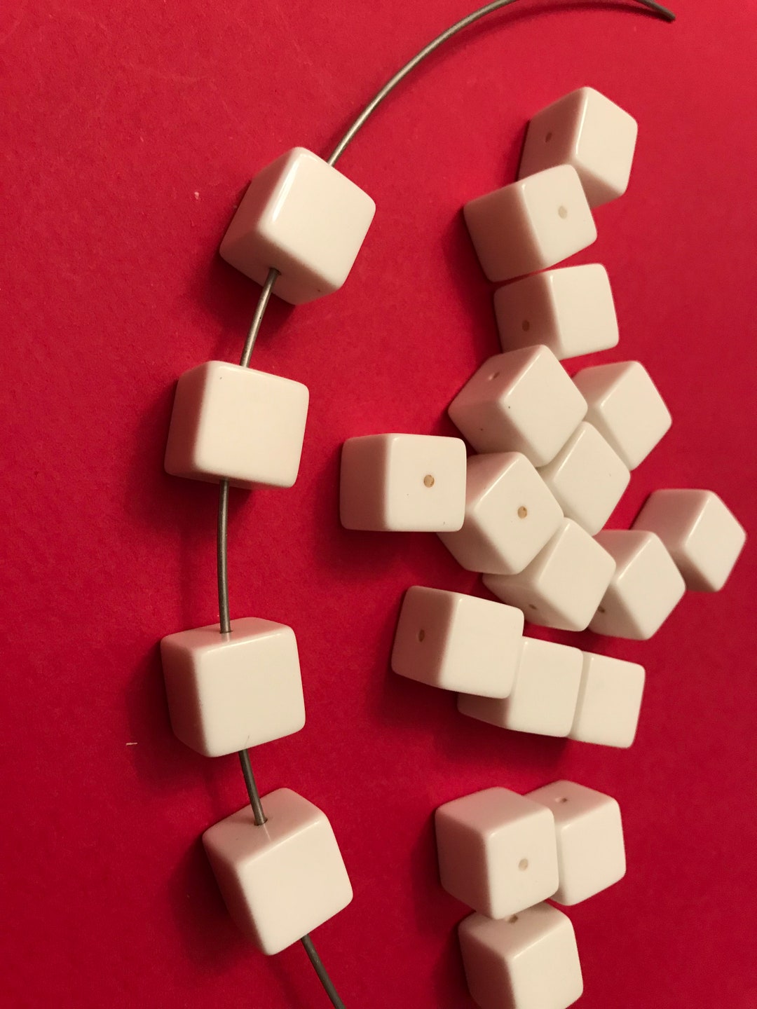 White Lucite Cubes 12mm High Quality Vintage 10 Pieces - Etsy