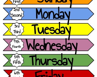Days of the Week, Months of the Year, Printable, Vipkid, Gogokid ...