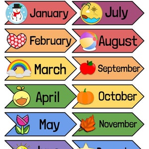 Days of the Week, Months of the Year, Printable, Vipkid, Gogokid ...