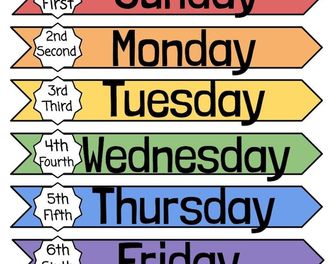 Days of the Week, Months of the Year, Printable, Vipkid, Gogokid ...