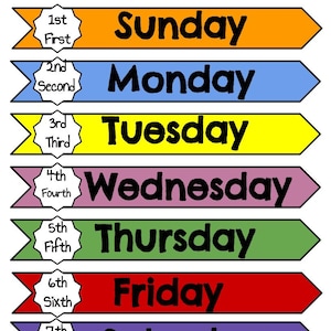 Days of the Week, Months of the Year, Printable, Vipkid, Gogokid ...