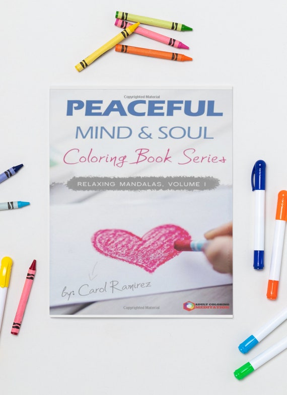 Peaceful Mind & Soul Coloring Book Series: Relaxing Mandalas | Etsy