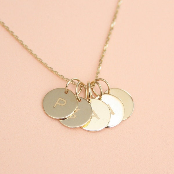 Gold Disc Necklace - Etsy
