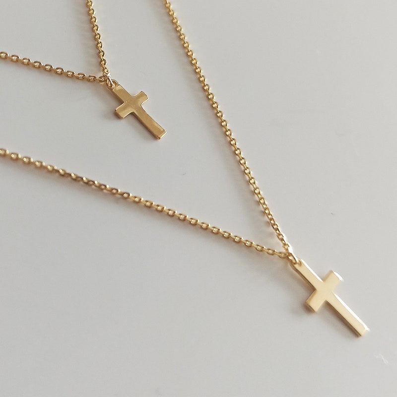 Gold Cross Necklace - Etsy