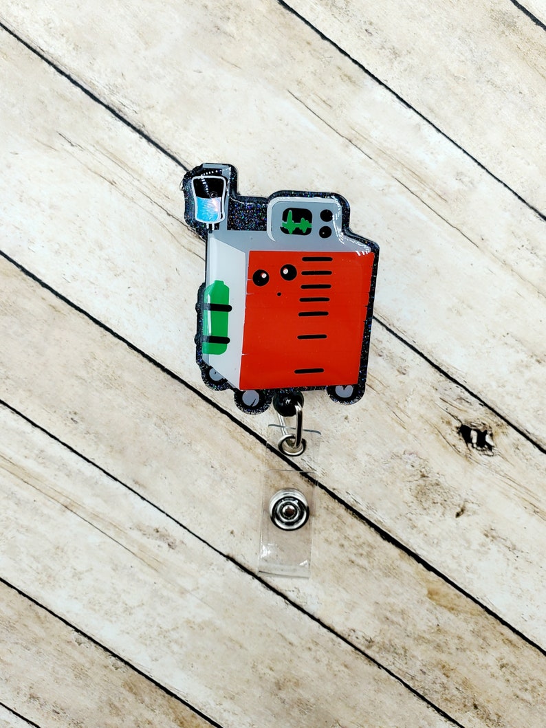 Crash Cart Emergency Emergency Room ER RN Badge Reel - Etsy
