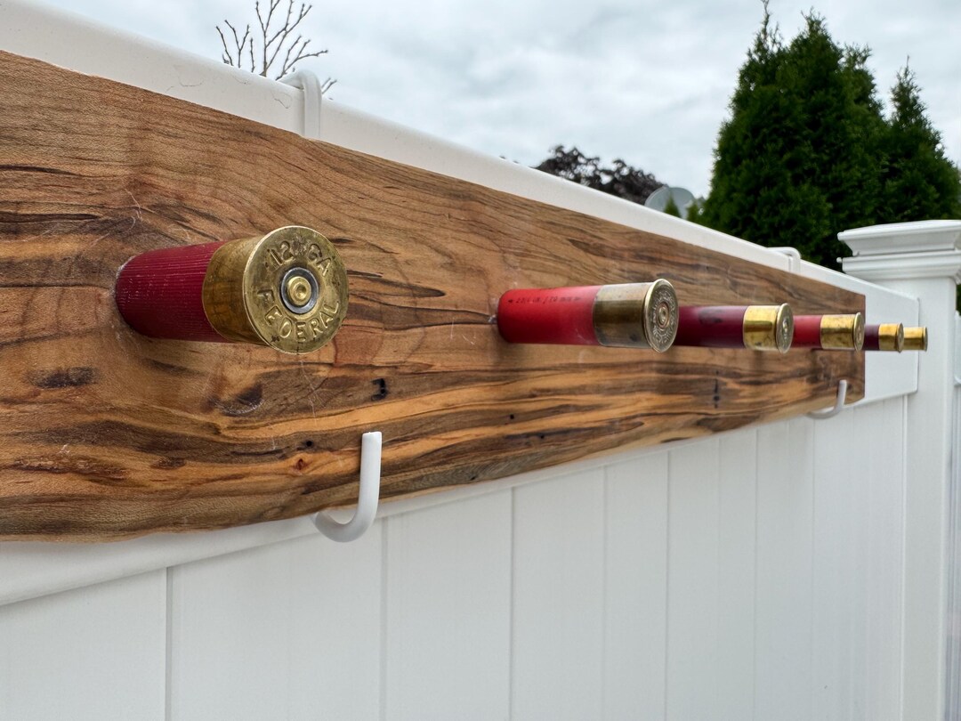 Live Edge Wood Shotgun Shell Towel Hanger - Etsy