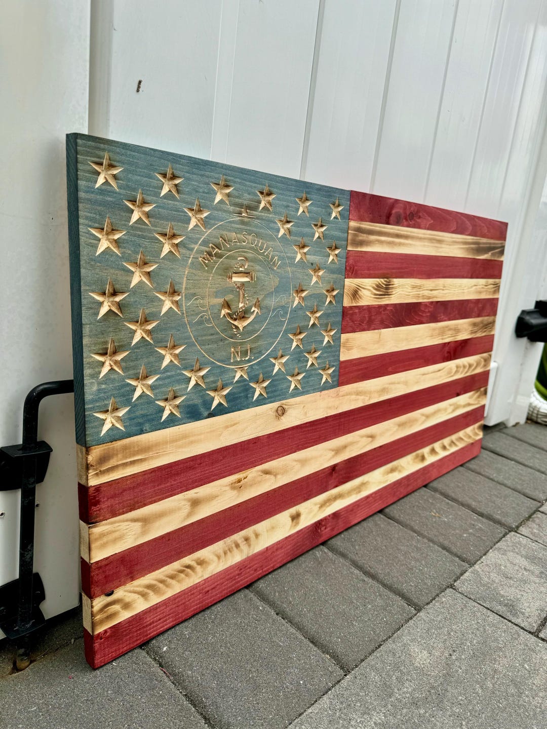 Customizable Beach House Wood Flag - Etsy