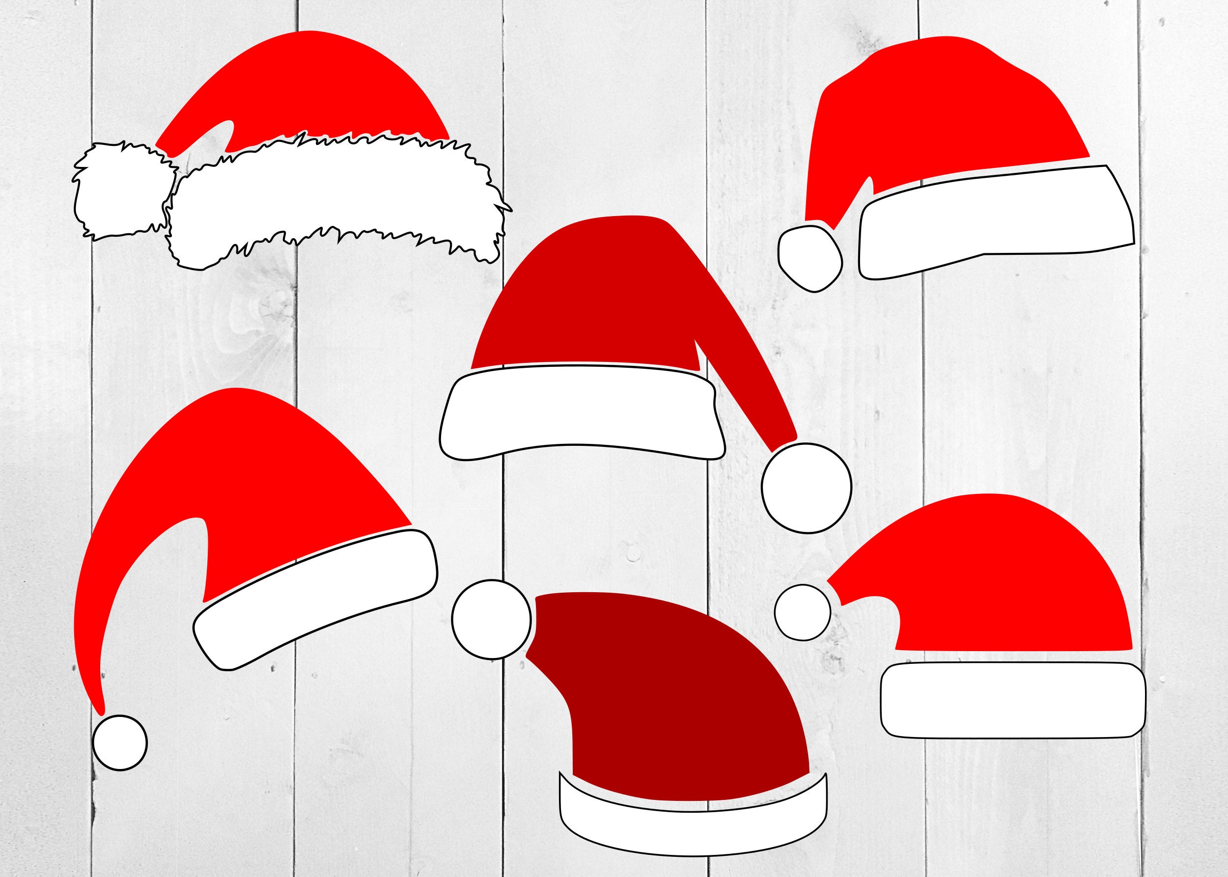 Santa Hat SVG Christmas SVG Santa Svg Santa Claus Hat - Etsy
