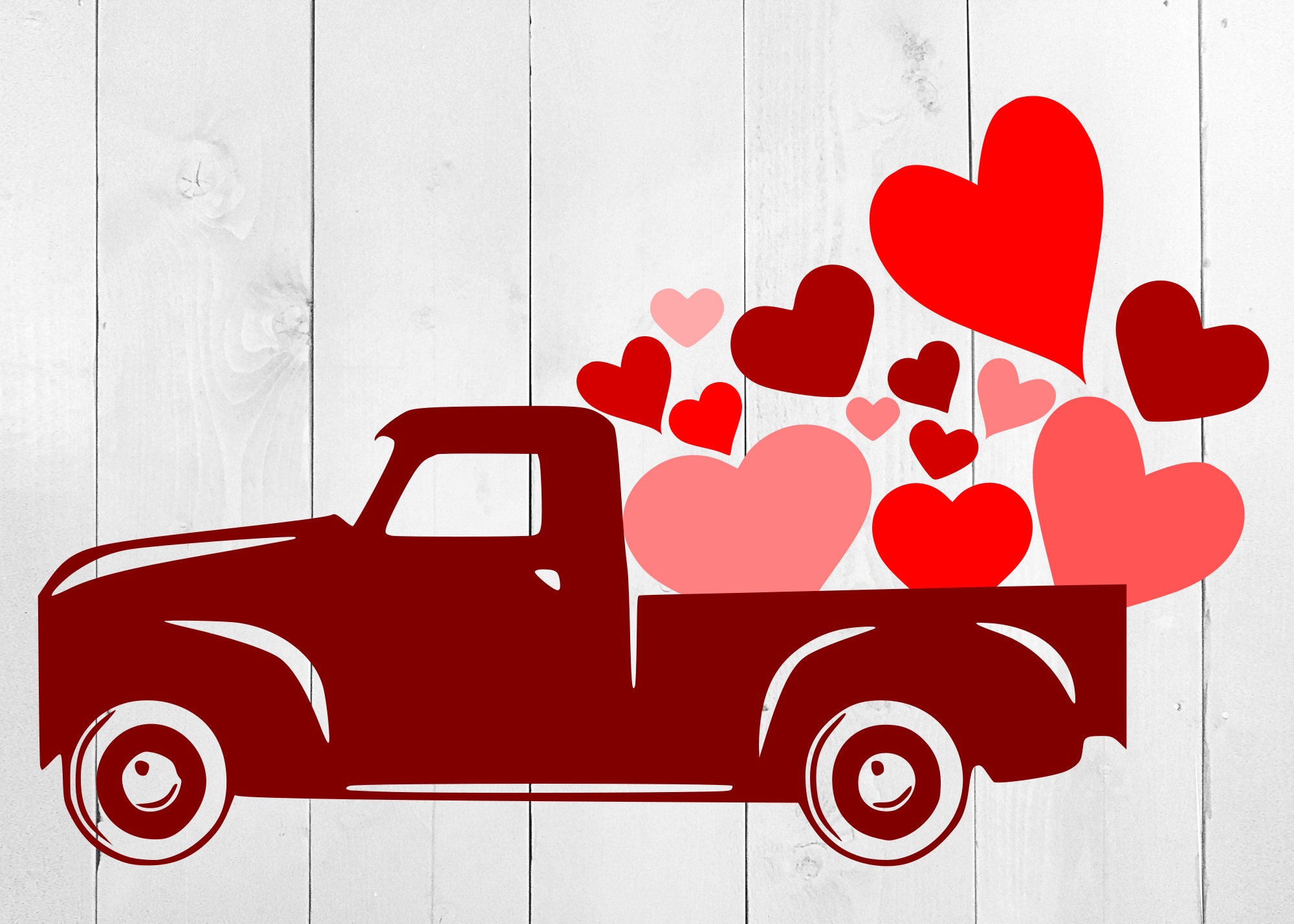 Valentine SVG Valentine Heart Truck SVG Valentine Truck Svg - Etsy