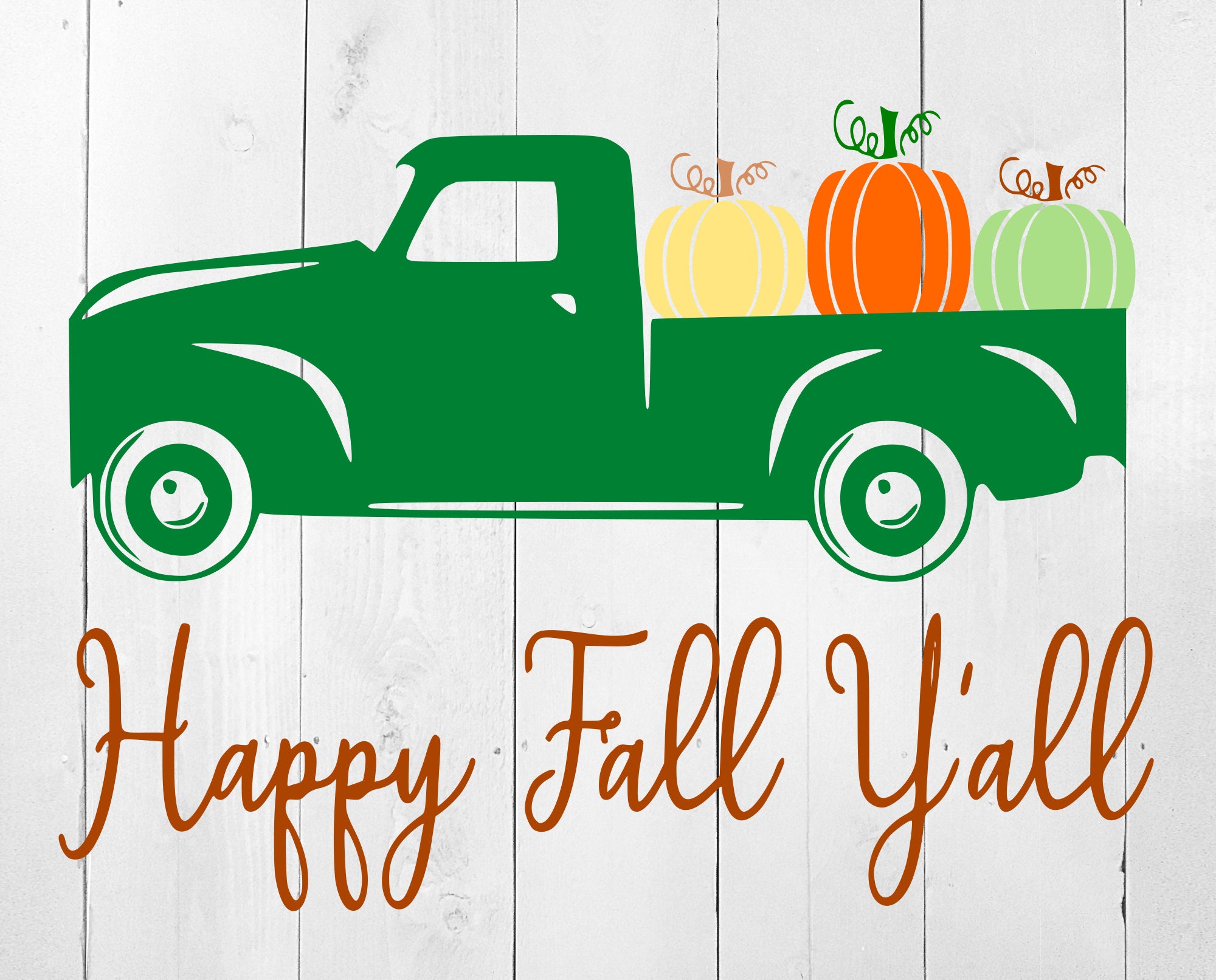 Happy Fall Yall SVG Fall Truck SVG Pumpkin Truck Svg Fall | Etsy