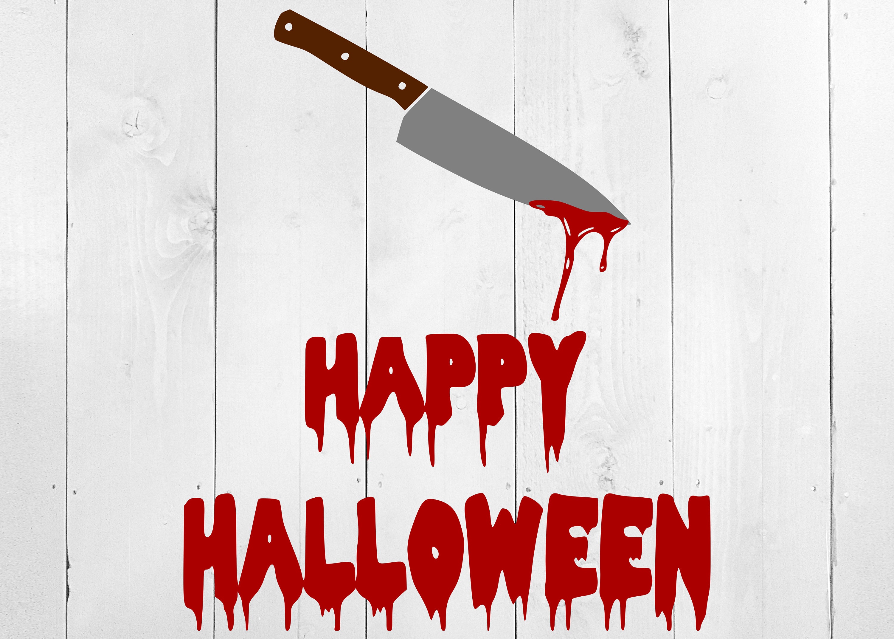 Bloody Happy Halloween Signs