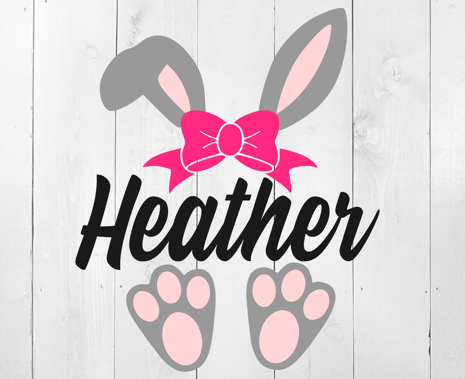 Easter SVG Easter Monogram SVG Bunny Monogram SVG Bow Svg | Etsy