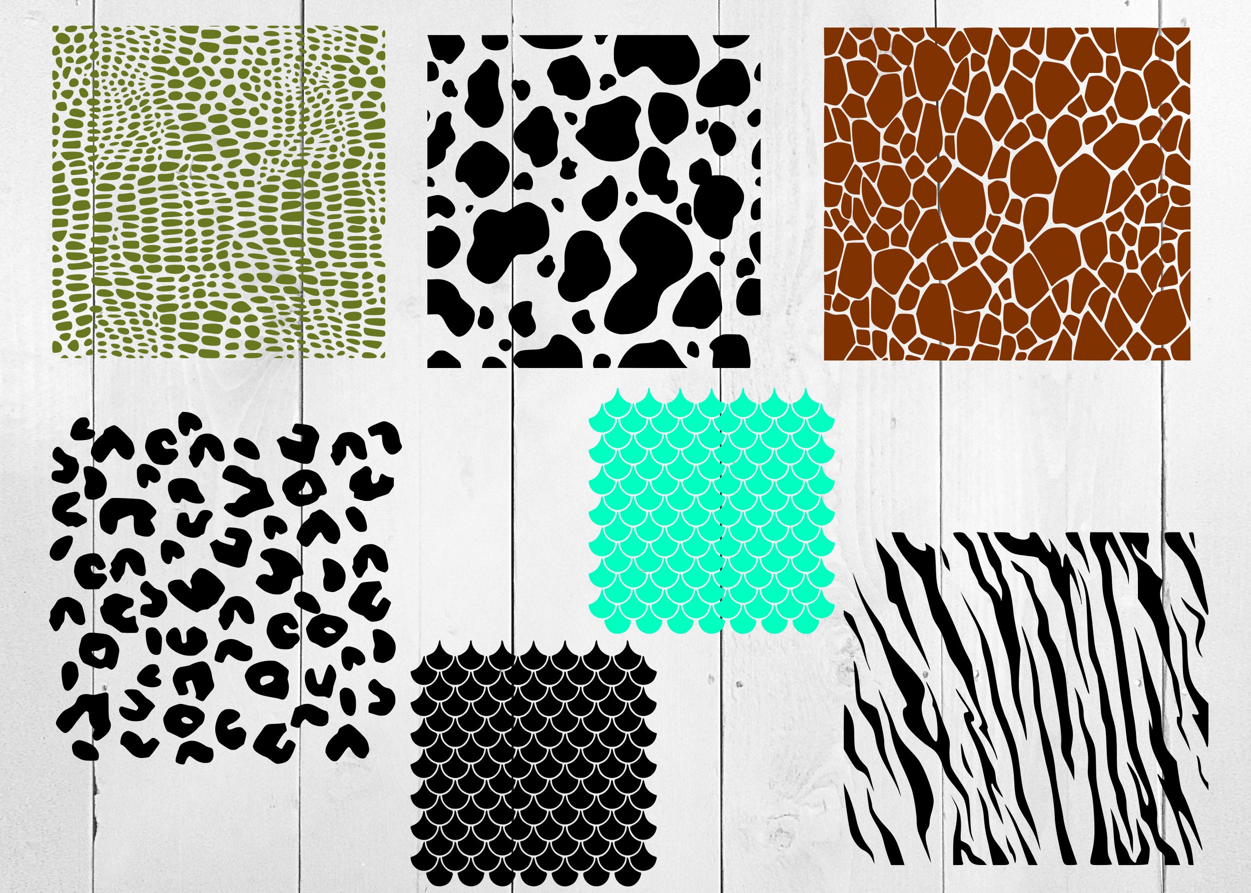 Animal Print SVG Bundle Seamless Animal Print SVG Cheetah - Etsy