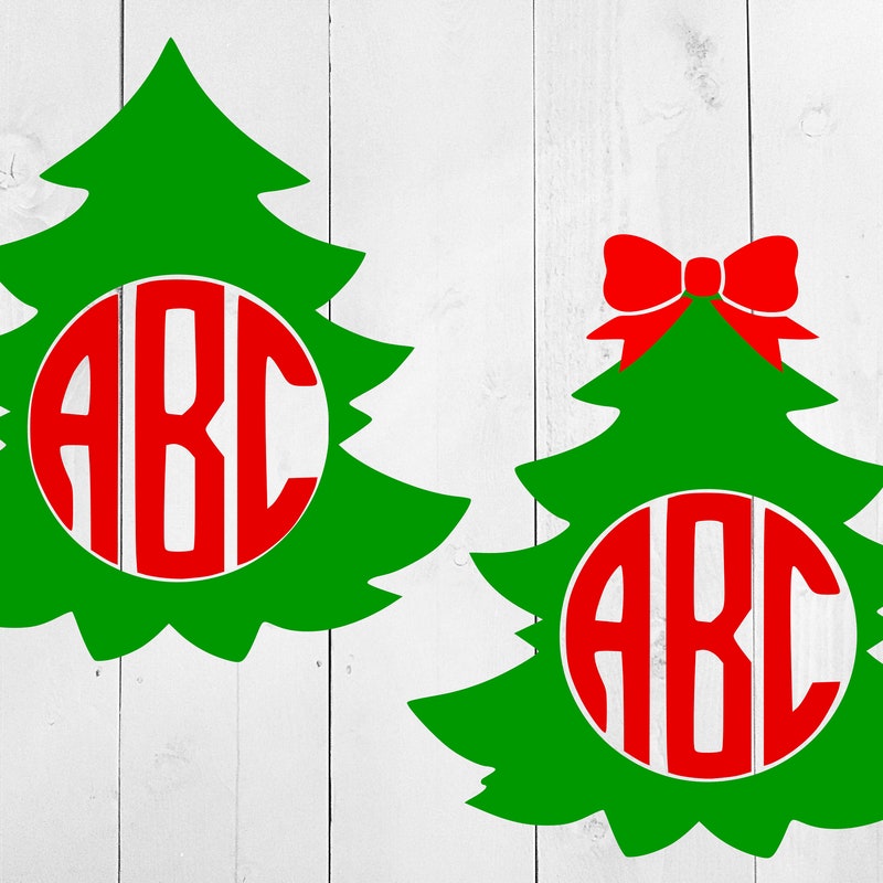 Tree With Initials Svg - Etsy