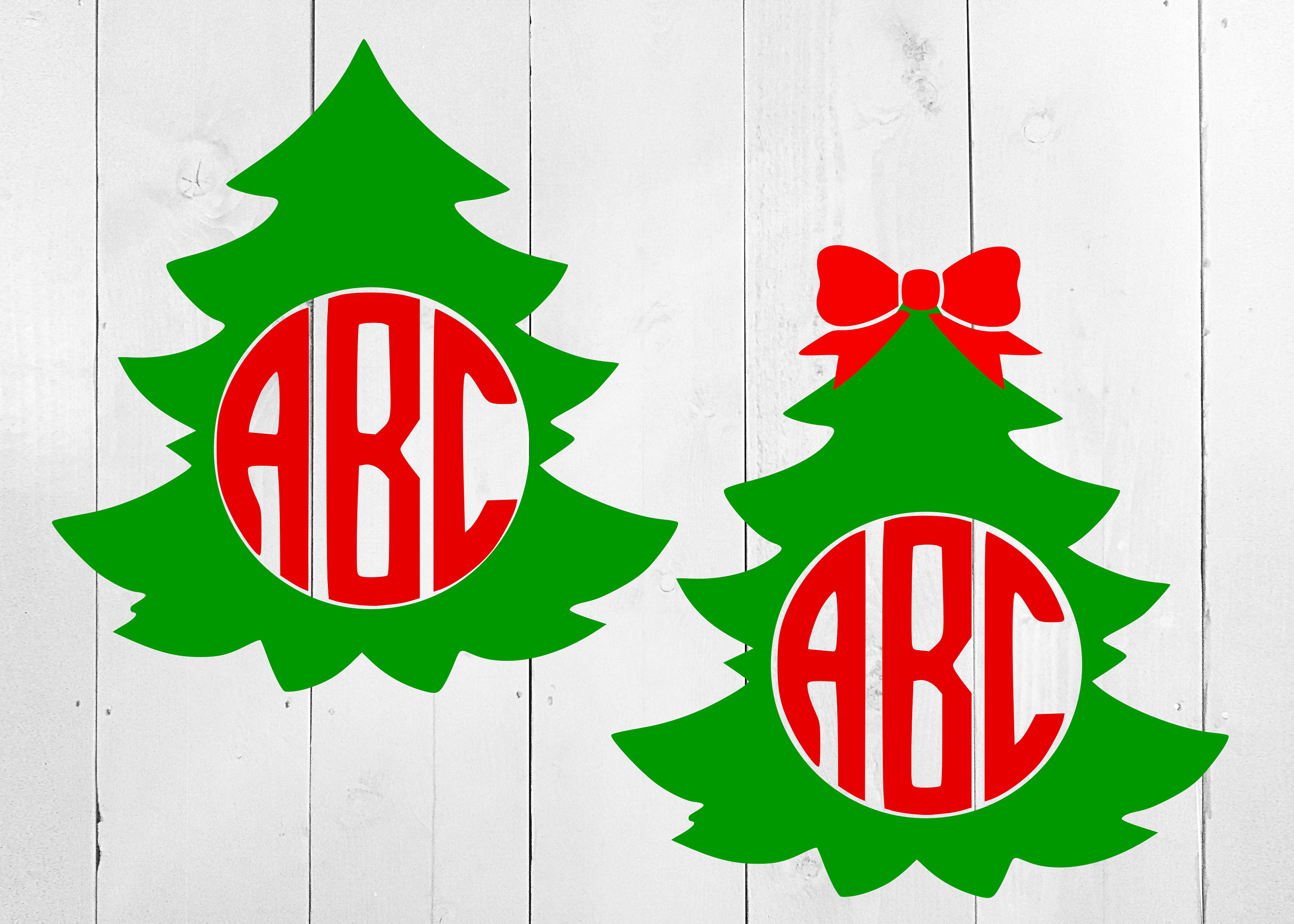 Christmas SVG Christmas Tree Monogram SVG Xmas Tree Monogram | Etsy
