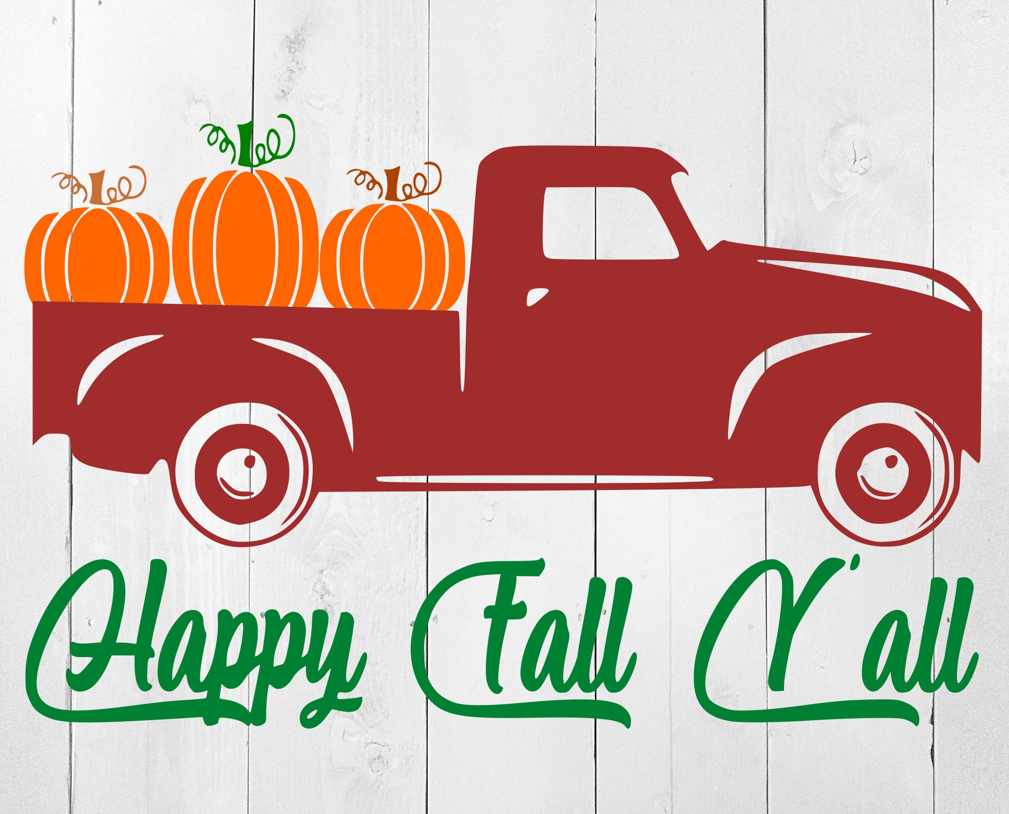 Happy Fall Yall SVG Fall Truck SVG Pumpkin Truck Svg Fall | Etsy