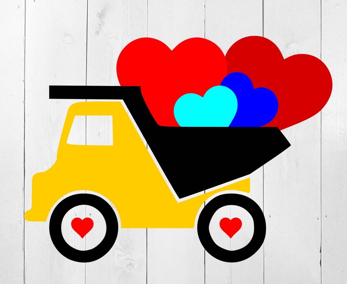 Valentine Truck SVG Valentines SVG Valentine Heart Dump - Etsy