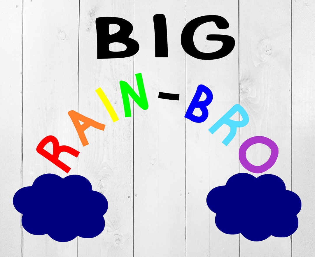 Big Rainbro SVG, Rainbow Cut File, Dxf, Png, Eps, Svg, Big Rainbow Clip ...