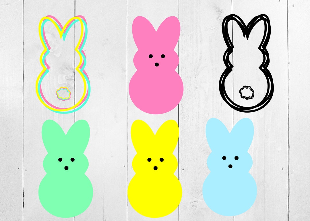 Easter Bunny Scribble SVG, Easter SVG, Easter Bunny Cut Files, Bunny ...