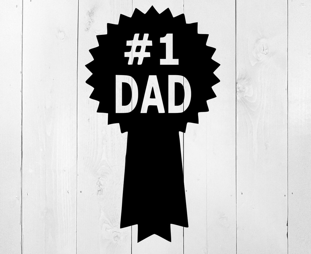 Father's Day SVG, Number One Dad, #1 Dad Ribbon Svg, Dad Clipart, Eps ...