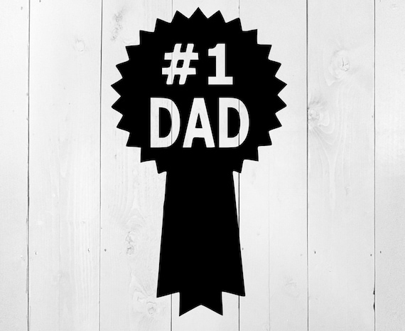 Father's Day SVG Number One Dad 1 Dad Ribbon Svg Dad - Etsy