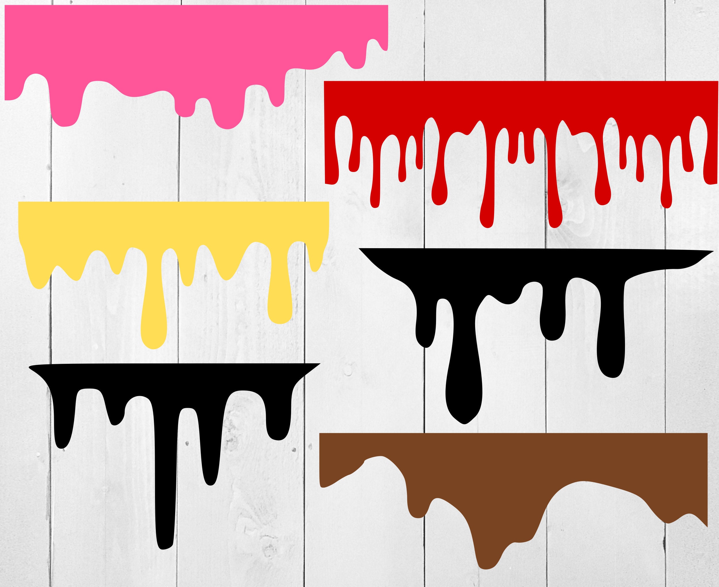 Dripping SVG, Melting SVG, Drip Svg, Dripping Border Svg, Paint Drips ...