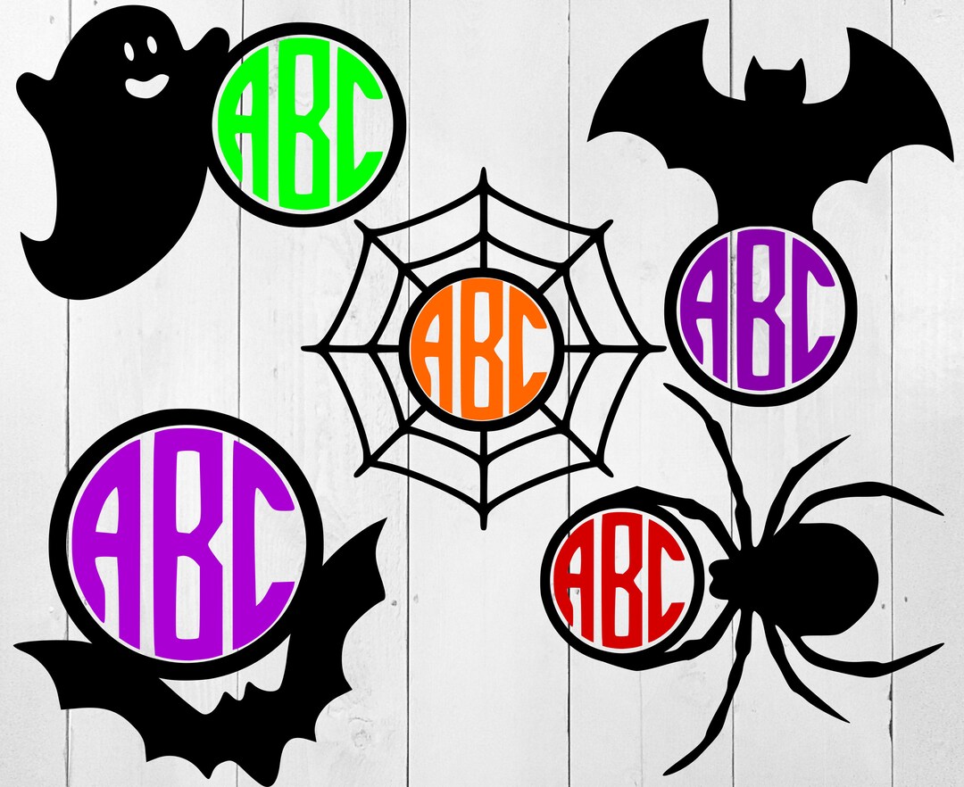 Halloween Monogram SVG Bundle, Halloween Monogram Svg, Halloween ...