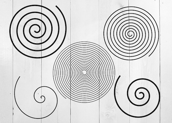 Spiral SVG Bundle Spiral Cut Files Hypnotic Spiral Swirl | Etsy