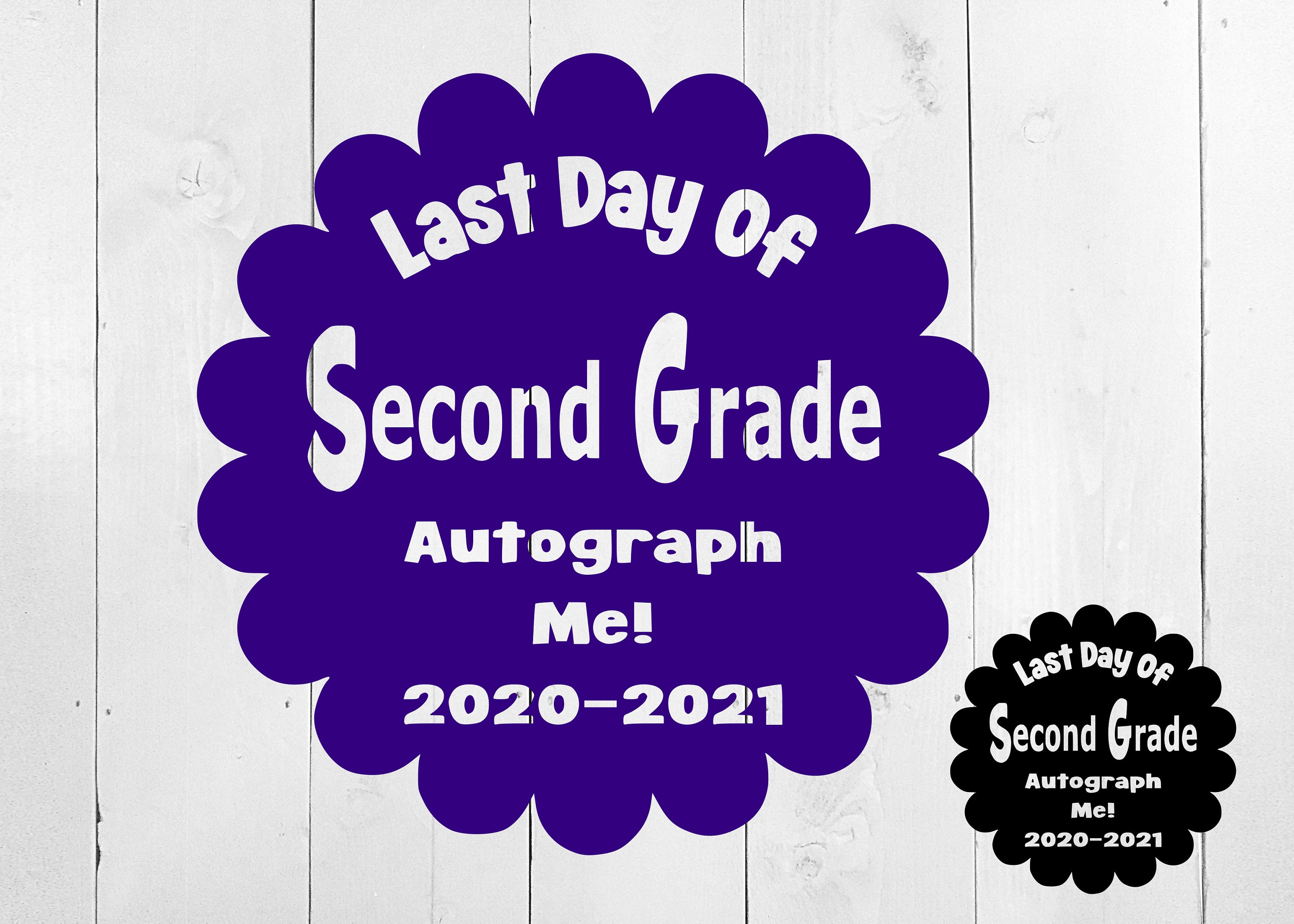Last Day of 2nd Grade SVG Last Day of School Autographs SVG | Etsy