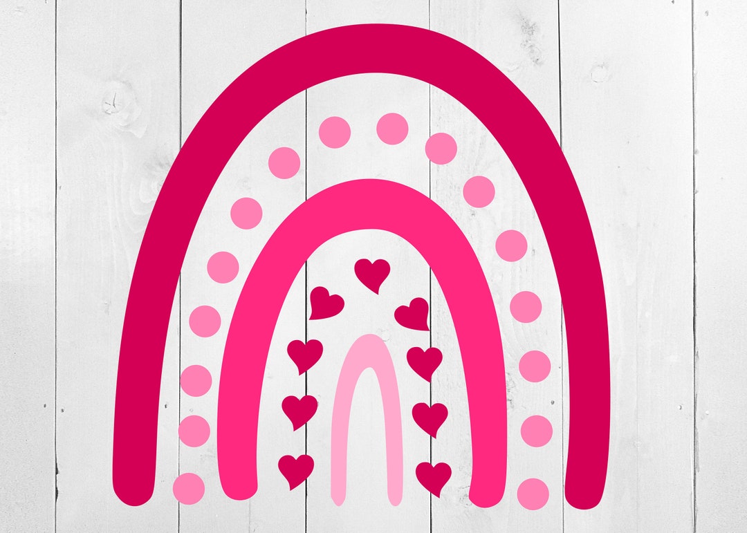 Boho Rainbow SVG, Valentines Svg, Rainbow Png, Rainbow Cut File ...