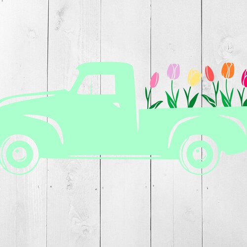 Easter SVG Spring Truck SVG Spring Flowerstruck Svg Vintage - Etsy