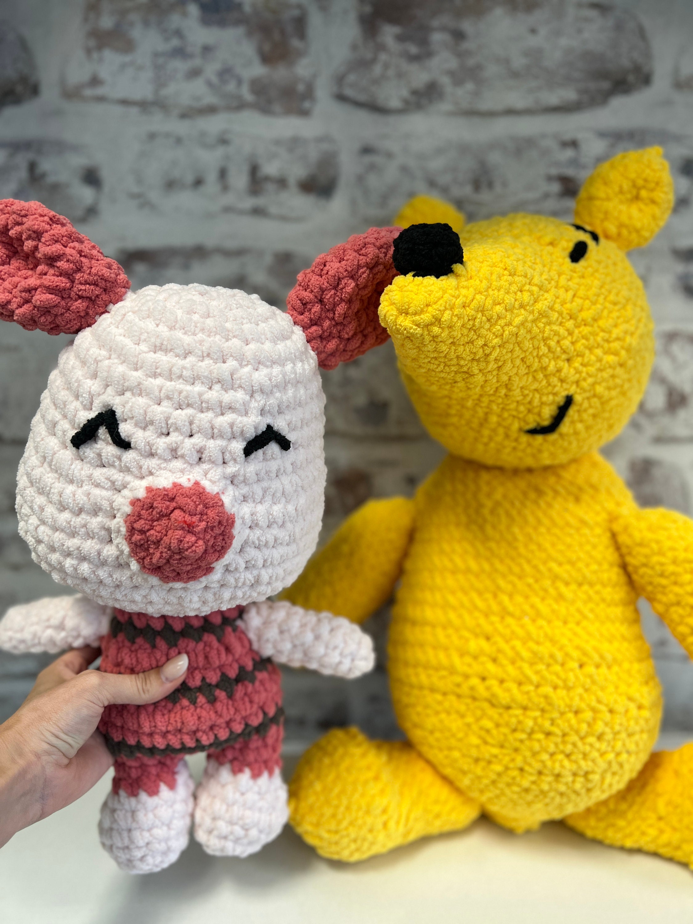 Handmade Crochet Piglet, Piglet Plushie, Crochet Piglet, Piglet Stuffed ...