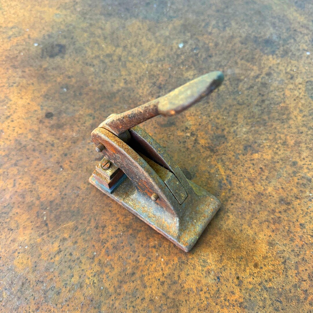Vintage Cast Iron Embosser Stamp Seal Press: Bournemouth Address - Etsy