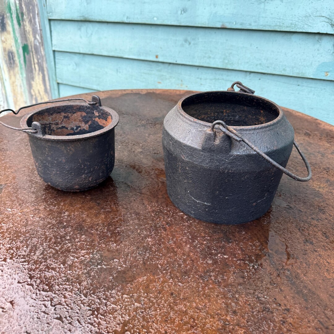 Antique Glue Pot in Black, Circa 1912, Heavy Iron Pot - Etsy