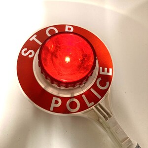 Police Stop Sign, Red Light, Both Sides , Battery Powered, in Working ...