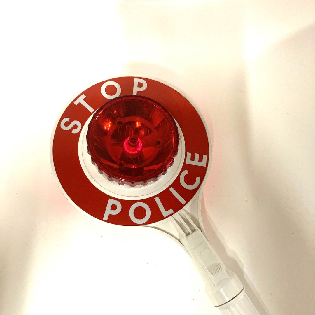 Police Stop Sign, Red Light, Both Sides , Battery Powered, in Working ...