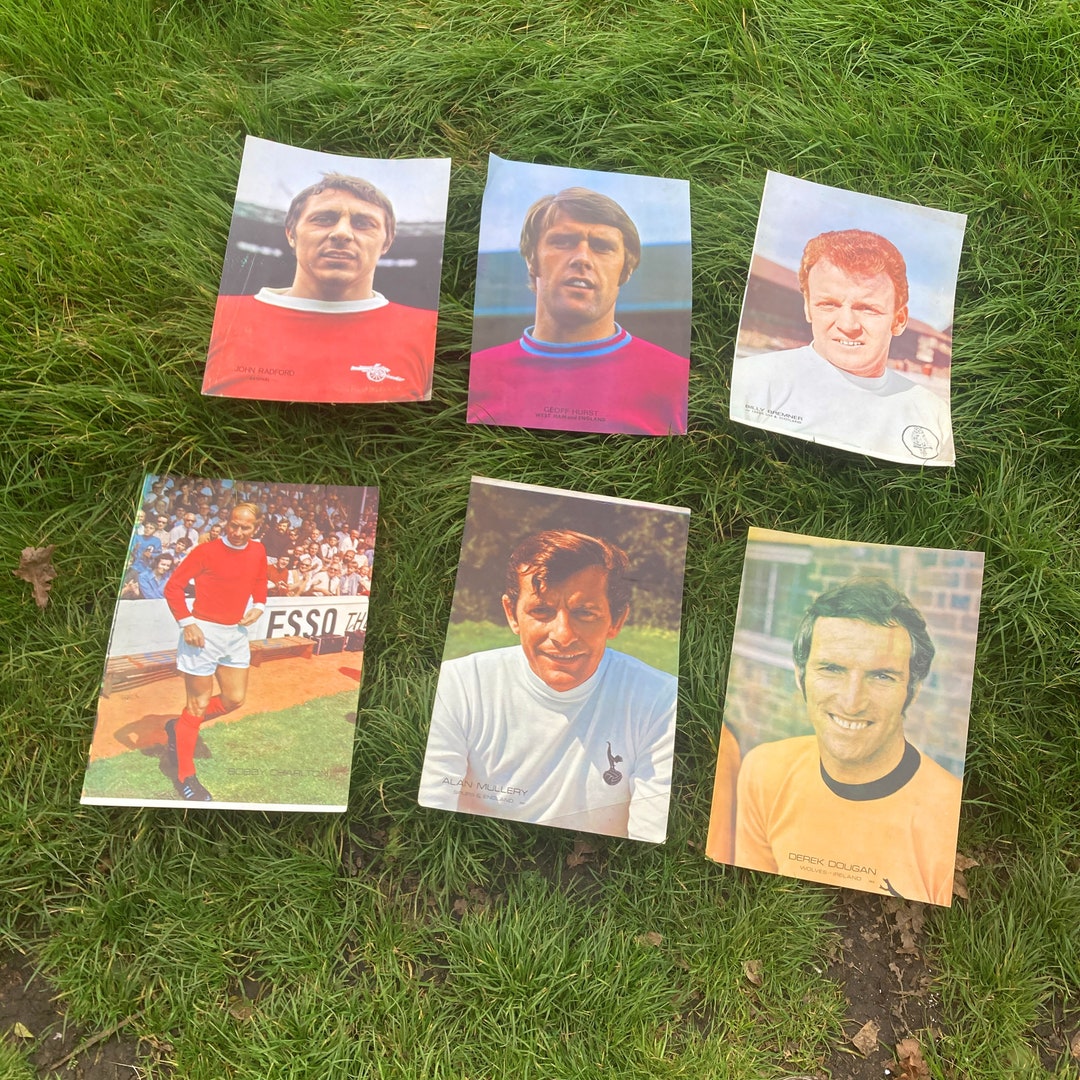6 X A4 Original 1970s Football Cards Poster X 6 Includes Geoff Hurst ...