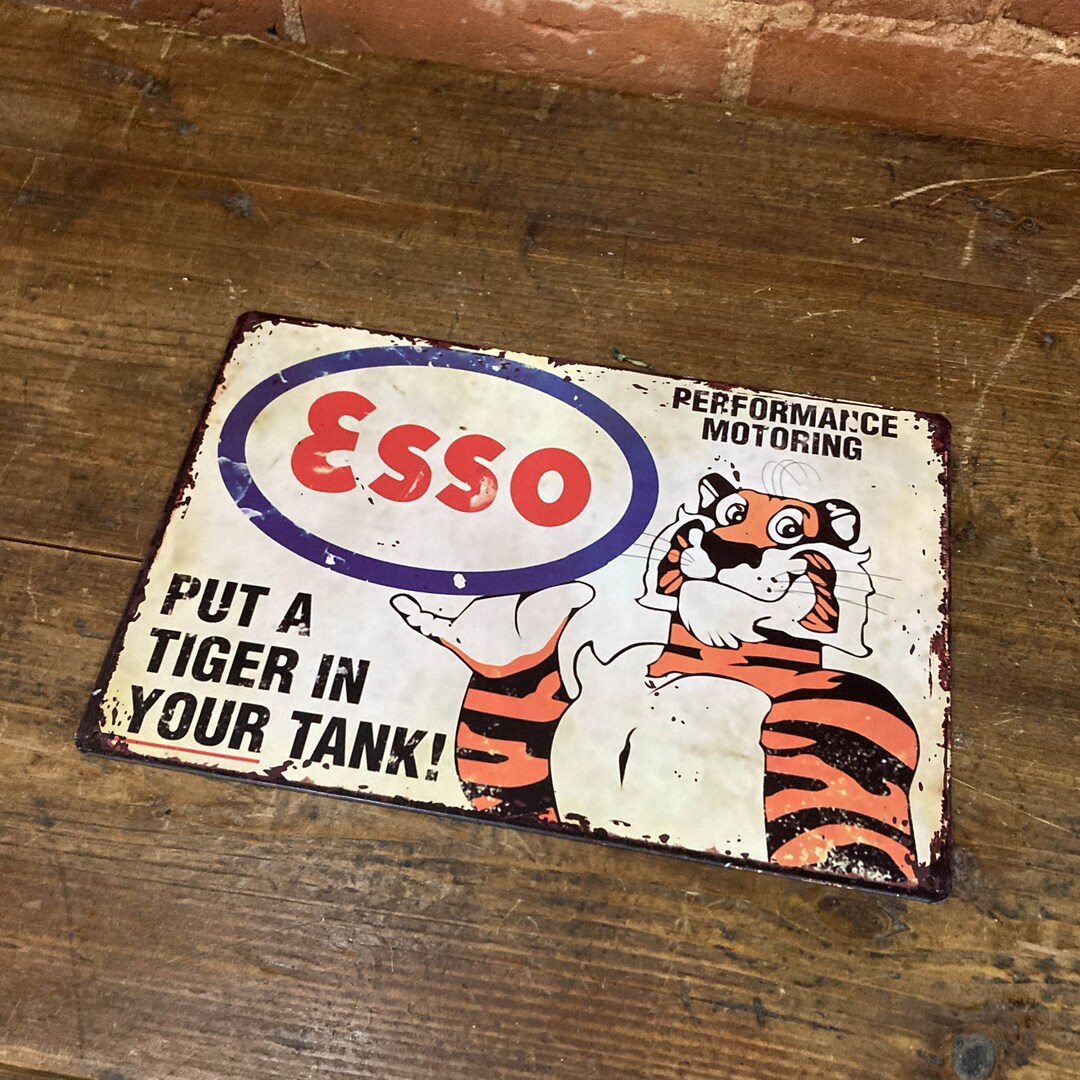 Esso Metal Sign Metal Vintage Style 11 X 7.5 Inches - Etsy