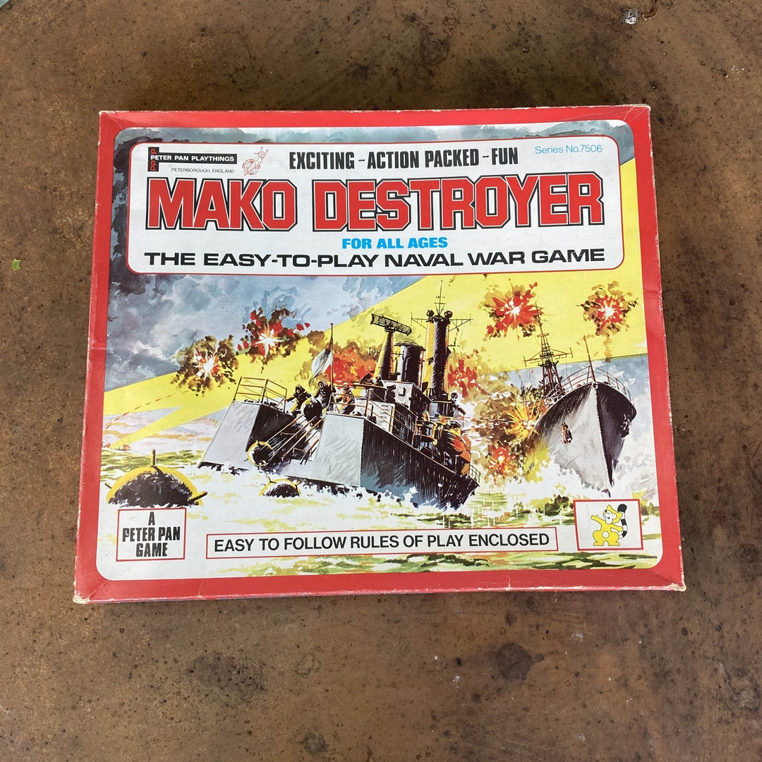 Rare Mako Destroyer Vintage Peter Pan Playthings Navel Board Wargame ...
